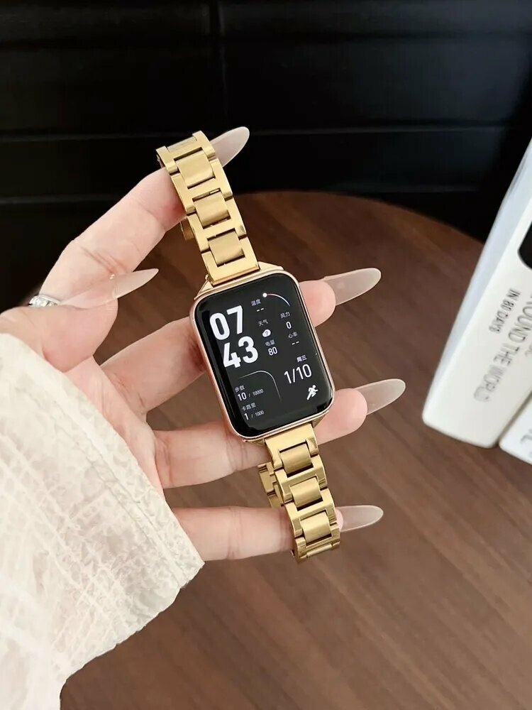 Металлический ремешок для Xiaomi Redmi Watch 4/ 5, браслет с квадратными звеньями, повседневный модный спортивный стиль