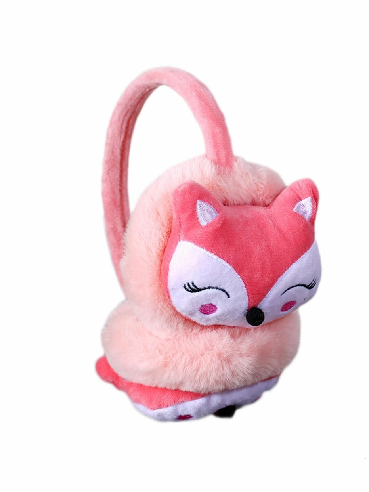Наушники меховые, Зимняя корейская версия симпатичных наушников fox student cute_sunset red