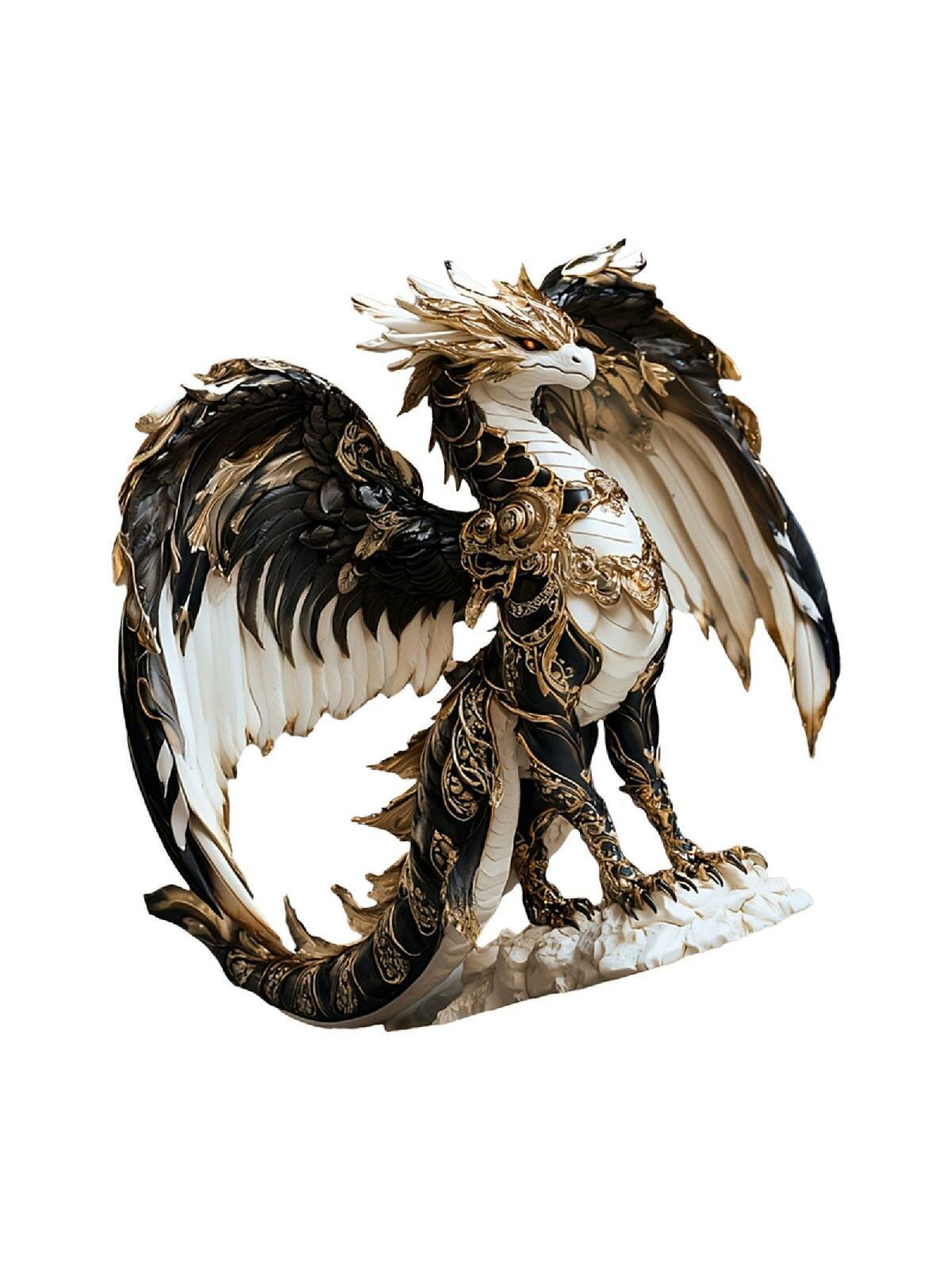 Акриловые Статуэтки Драконов Настольные Статуэтки Животных Скульптуры Украшения Домашнего декора