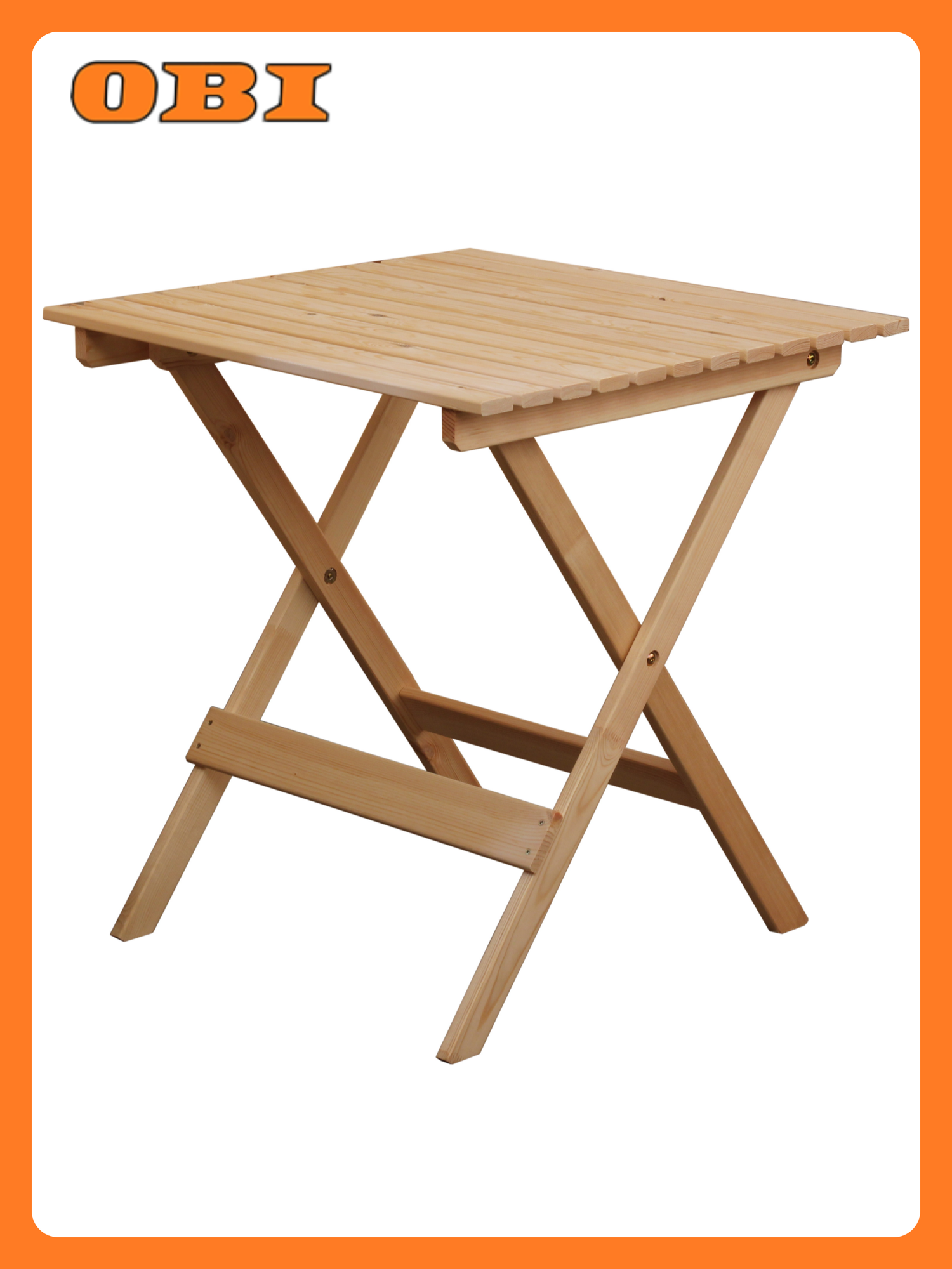 Стол садовый раскладной Интерлинк "Вильма", 65 см x 65 см, дерево, коричневый