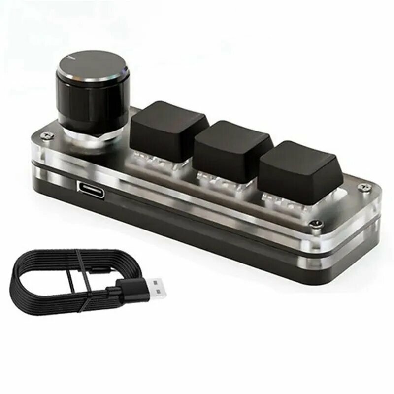 Macropad Macro механическая клавиатура RGB Mini Gaming Custom Programming Knob Keypads 3 клавиши для Photoshop