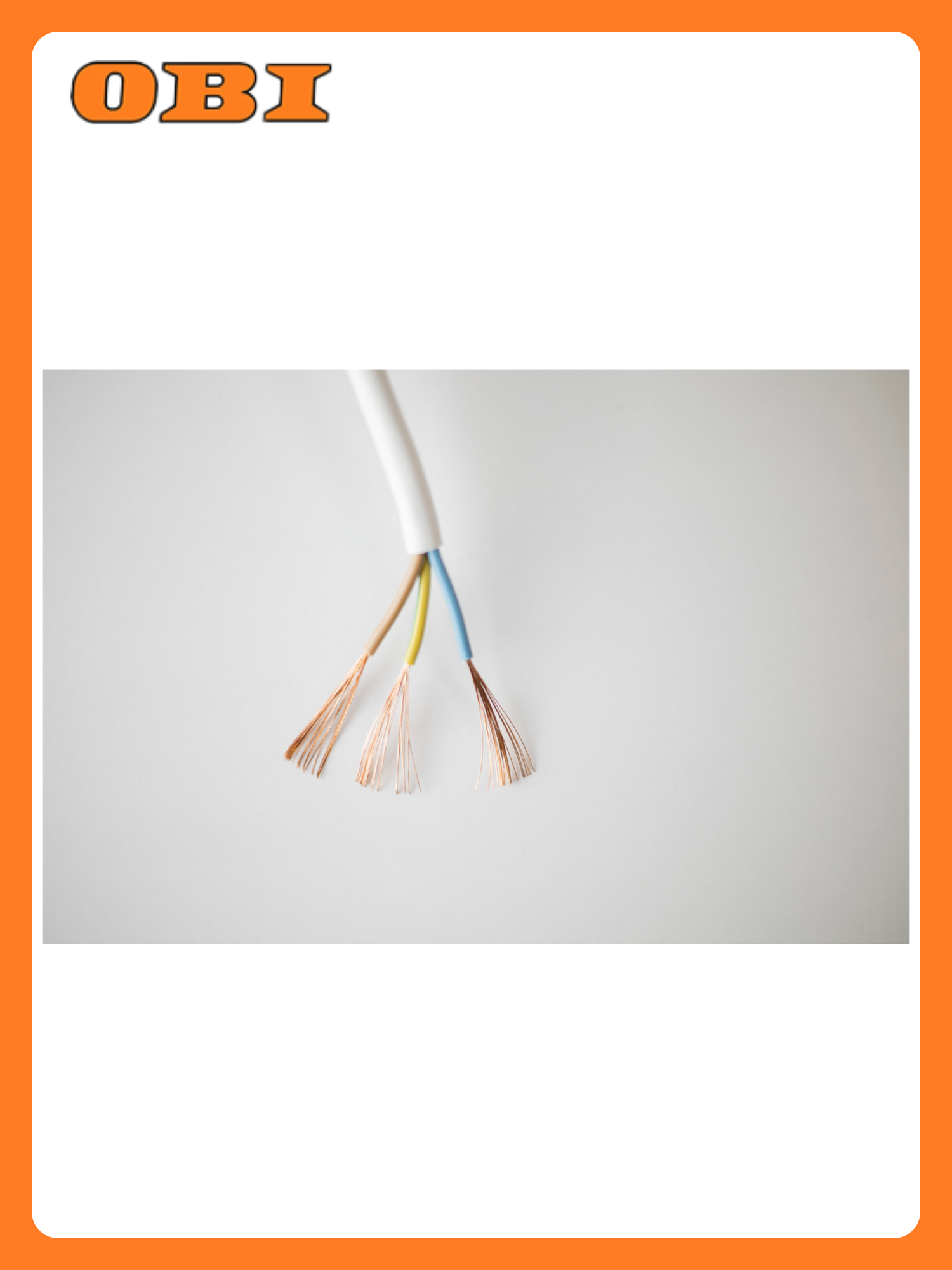 Провод силовой ПромЭл ПВС 3х1,5 мм² 2х1,5 мм²+1х1,5 мм² 5 м белый