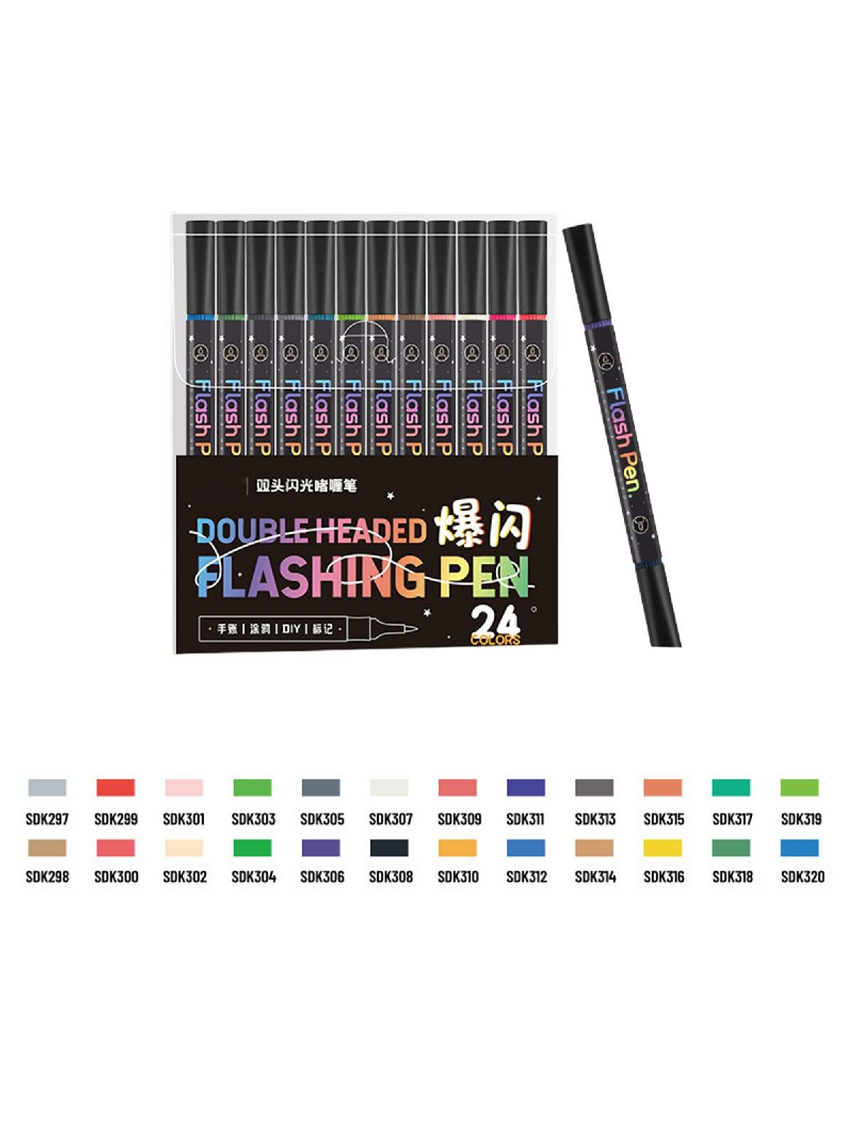 Двусторонняя светящаяся ручка, перманентная для создания ночных набросков и заметок