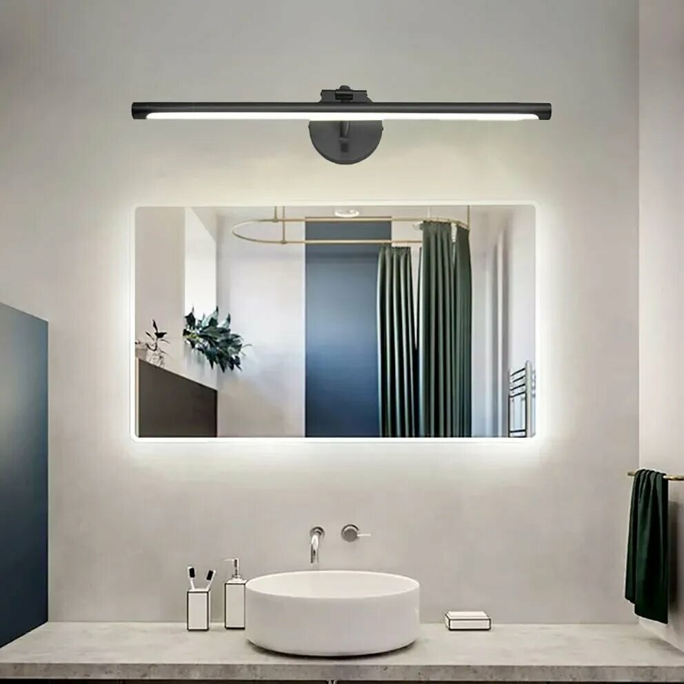 KINLAMS Настенный светильник LED, 13 Вт, регулируемая подсветка, черный/белый