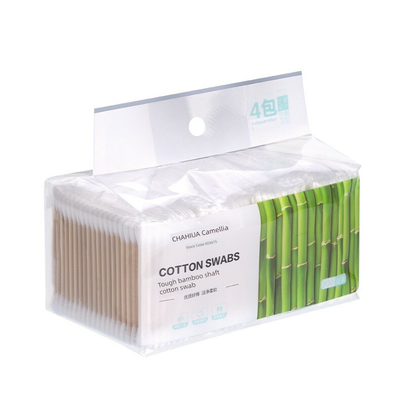 Оригинальные ватные палочки Camellia, одноразовые бытовые ватные палочки для взрослых, ватные палочки для чистки ушей,