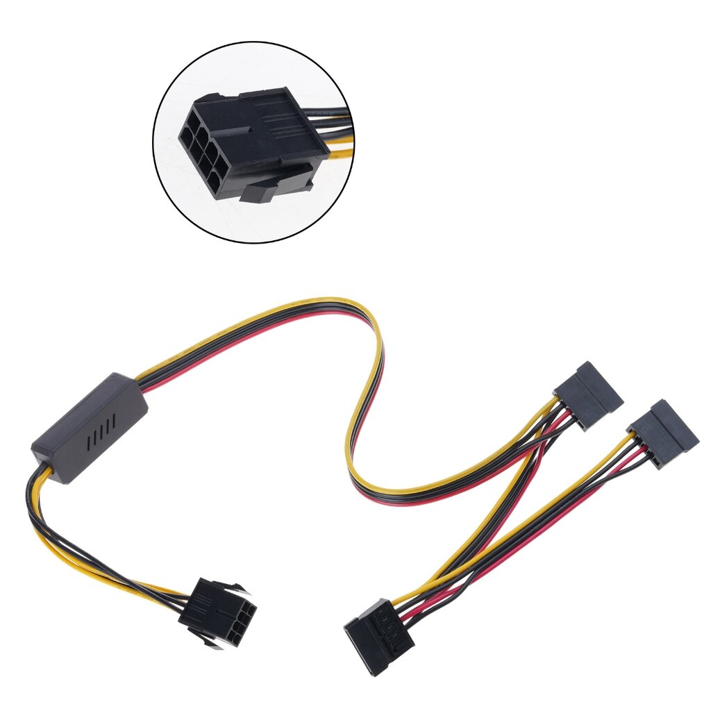 Долговечность Адаптеров CPU 8PIN к SATA Кабельные Разветвители Кабельный Шнур Питания 50 см