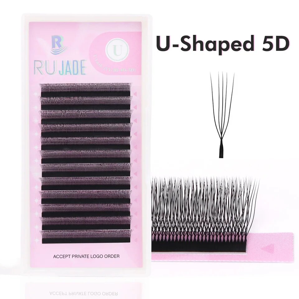 U-образные ресницы 5D C изгиб 11 мм, U-5DW Lashes