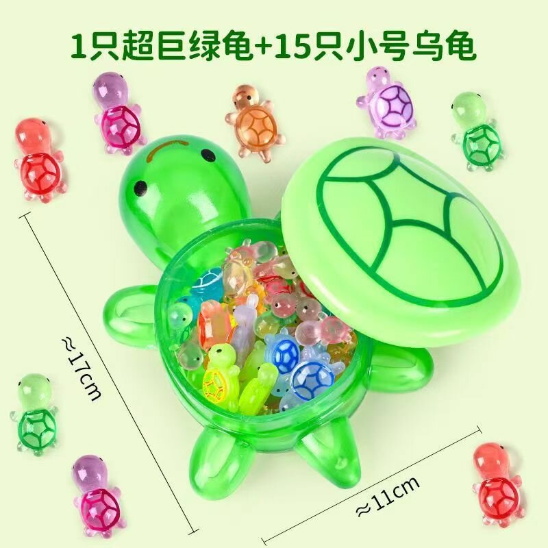 Биг Мак светящийся черепаха мини-сетка красная маленькая черепаха Зеленый +15 2cm маленьких черепах