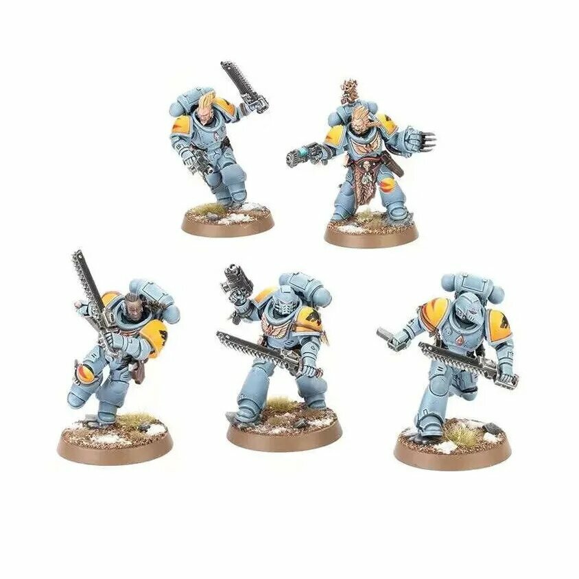 Кровавые Когти Космических Волков (5 миниатюр, Смола, Литье) / Space Wolves Blood Claws (5 Miniatures, Resin, Cast)