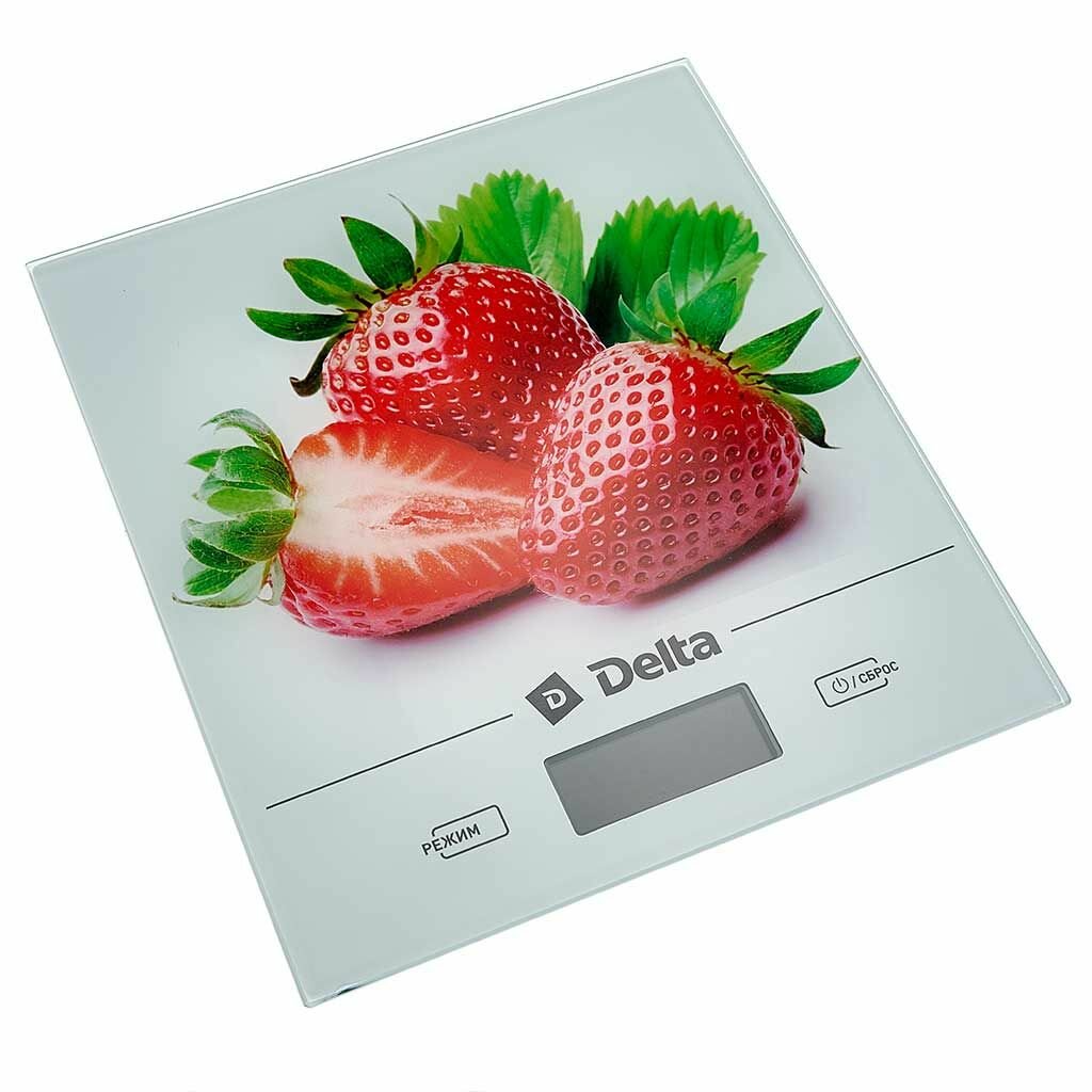 Весы кухонные электр. Клубника (KCE-29) 5кг Delta