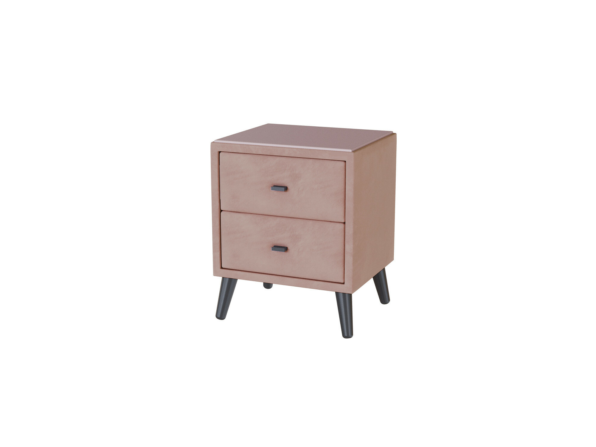 Тумба прикроватная интерьерная, фасад МДФ  пыльная роза/мдф пудра