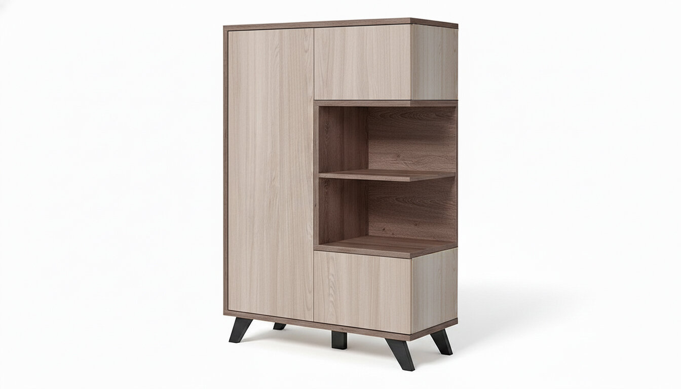 Комод Эшли 02 (635711) NEW 90x40x134 см, бежевый Дом мебели для вас в наличии