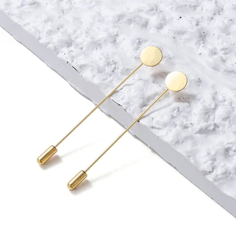 Основа для броши "Игла" , 74х10мм, 5штук, цвет: золотой, фурнитура для создания украшений, булавка