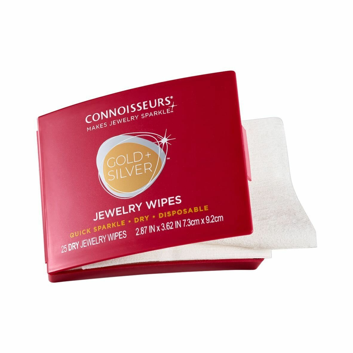 Сухие салфетки для чистки и полировки ювелирных изделий CONNOISSEURS,7,3 х 9,2 см, для золотых и серебряных часов