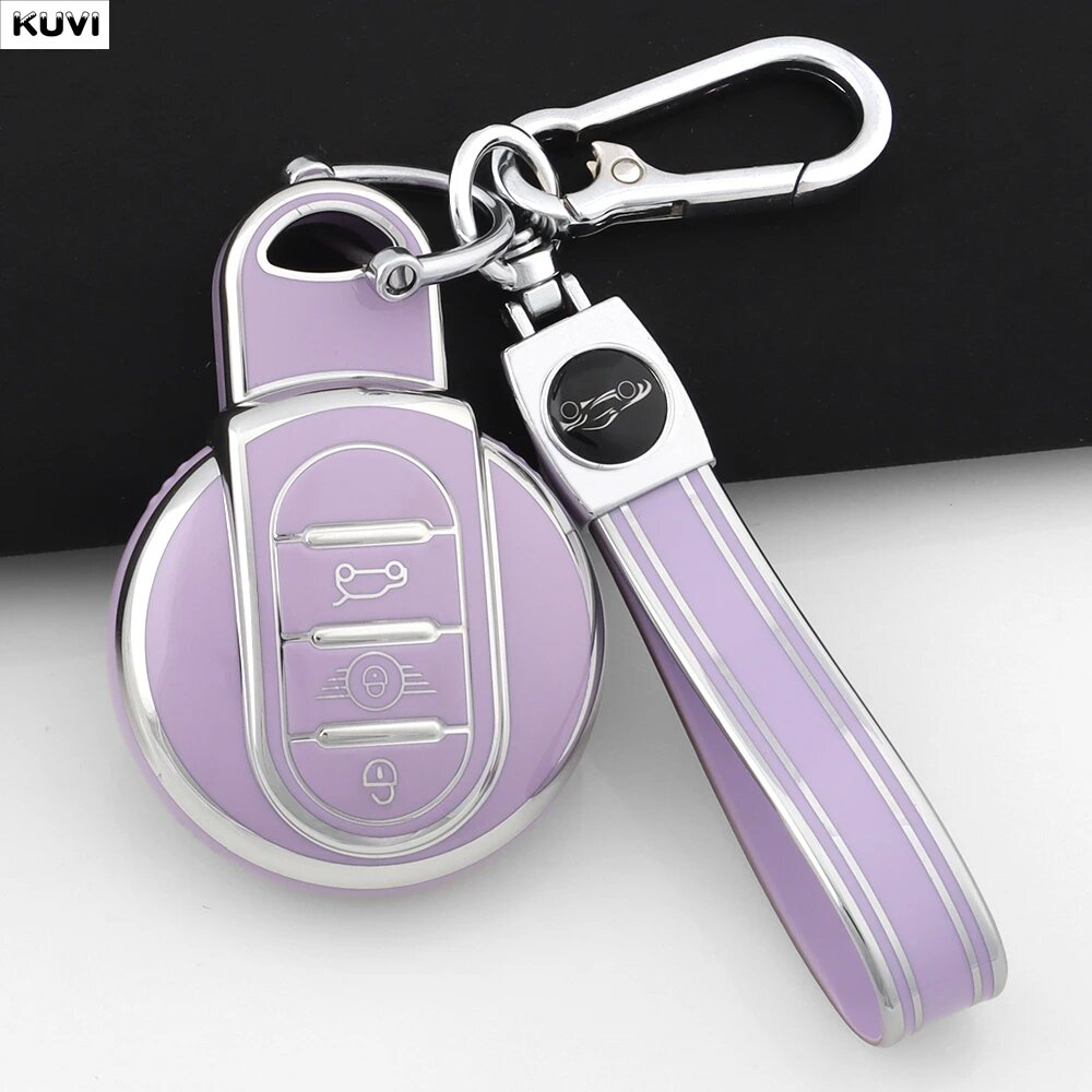 Для BMW Mini Cooper F55 F56 F57 F54 F60 JCW Clubman Countryman ТПУ Чехол для дистанционного ключа автомобиля Чехол для ключей Держатель для ключей Аксессуары