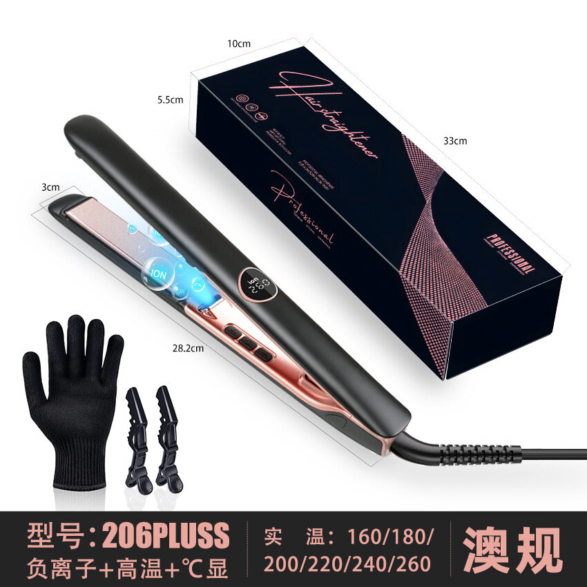 ⭐ Выпрямитель для волос с отрицательными ионами, многофункциональный утюг для выпрямления и завивки волос, двойное использование, выпрямление и завивка 2-в-1, эксклюзивный кросс-бордер ⭐