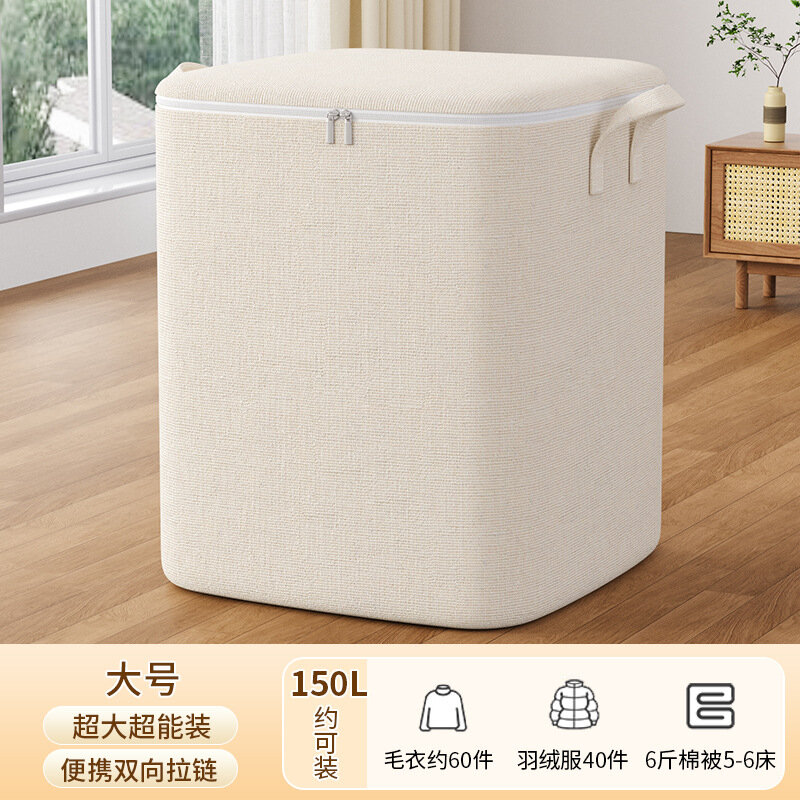 Сумка для одеял из хлопка и льна, складная, моющаяся, для путешествий и хранения одежды, оптом доступна