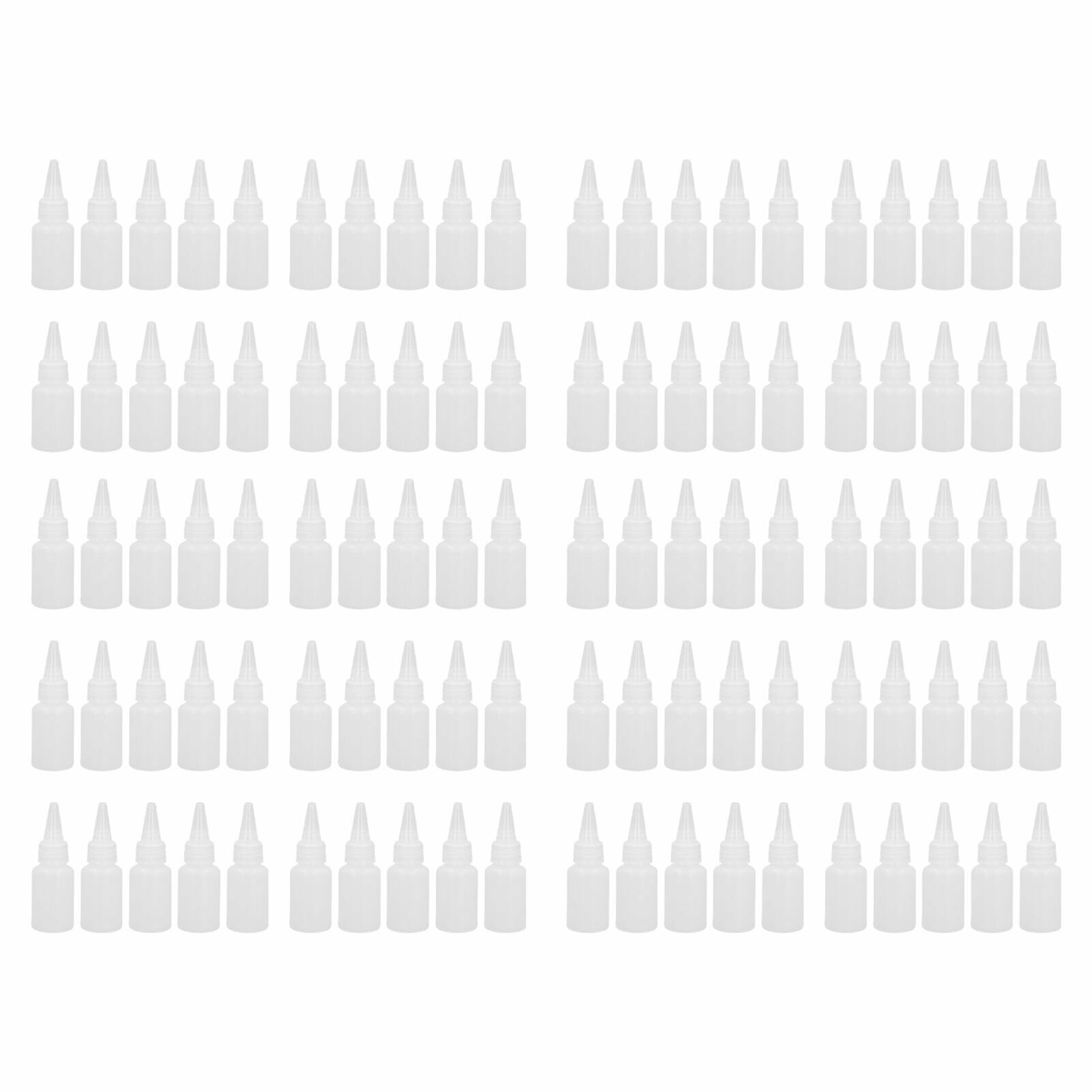 100 пластиковых флаконов-дозаторов объемом 30 мл, маленькие полупрозрачные контейнеры с мерной шкалой для путешествий, пикника, творчества и рукоделия.