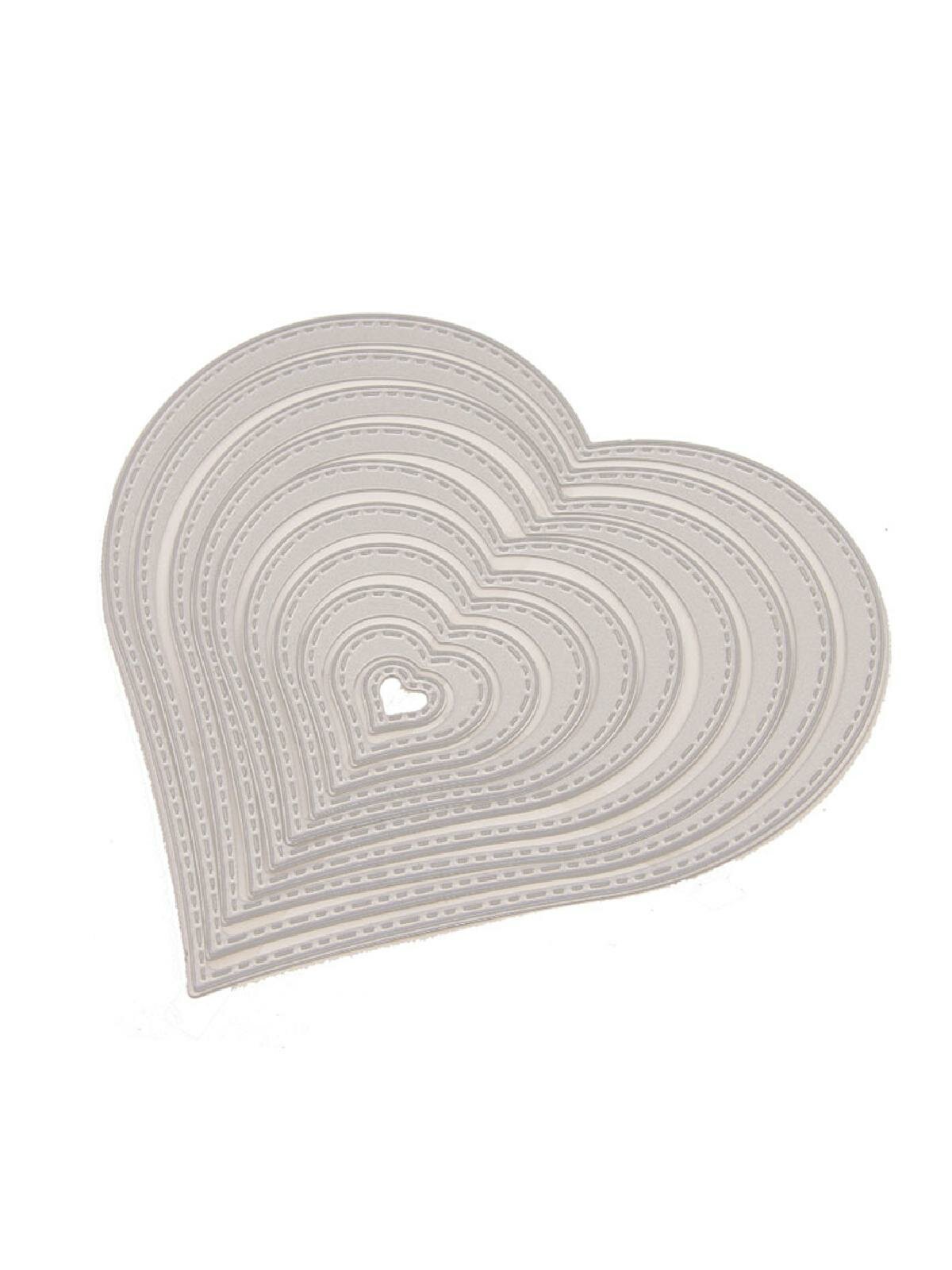 Вырезание Сердца Умирает Трафарет DIY Скрапбукинг Тиснение Альбом Бумажные Открытки Ремесла