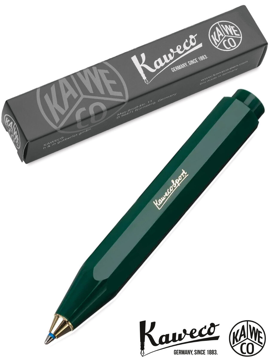 Ручка шариковая KAWECO CLASSIC Sport Green (10000493) 1.0 мм зеленый