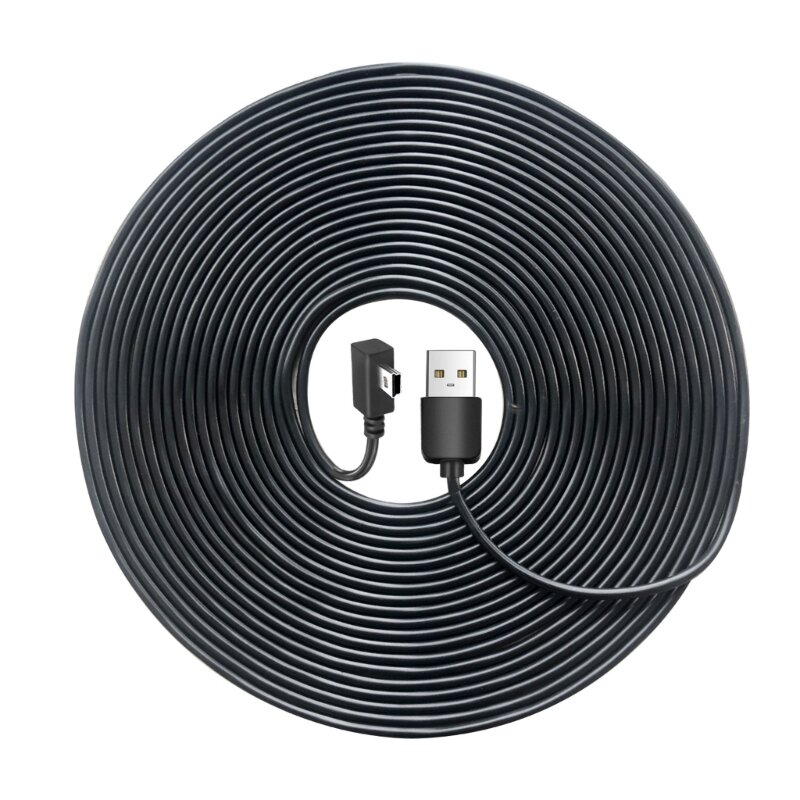 Длинный Кабель для зарядки от USB2.0 до Mini USB с Левым Углом Наклона 90 градусов Шнур Питания для Зарядки Видеокамеры