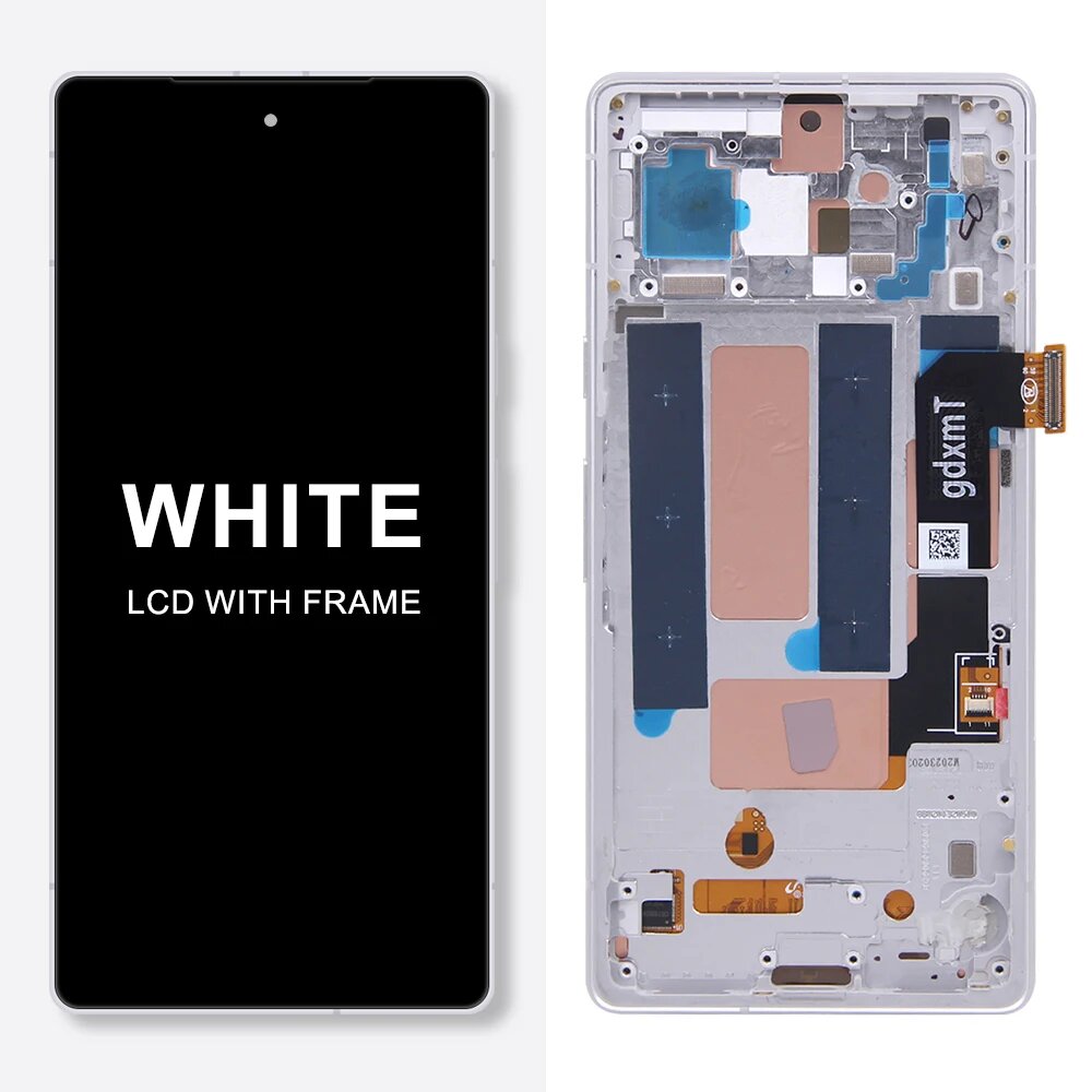 AMOLED Pixel 7A Pantalla для Google Pixel 7A ЖК-экран сенсорная панель дигитайзер в White with Frame