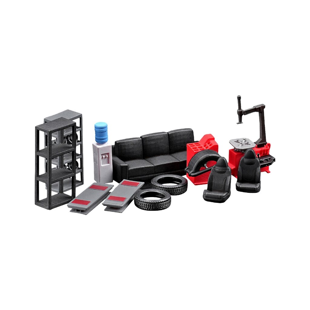 Наборы инструментов для ремонта гаражной модели модели 1/64 с аксессуарами для верстака