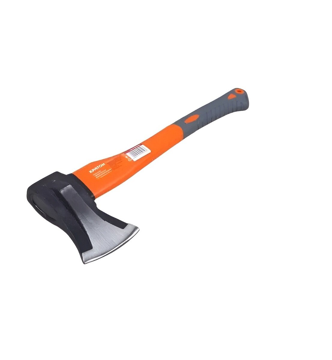 Топор-колун с фиберглассовой обрезиненной ручкой Кратон 1,0 кг, общая длина 38cm 2 15 04 012