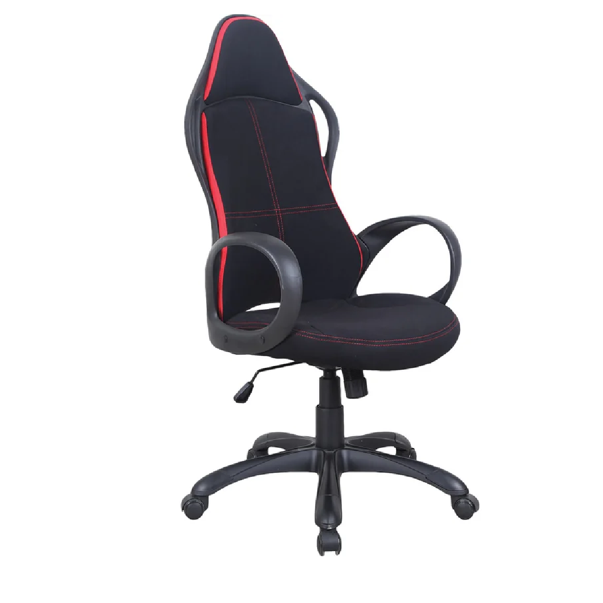 Кресло офисное Brabix Premium Force EX-516, с подлокотниками (531571), черный/красный