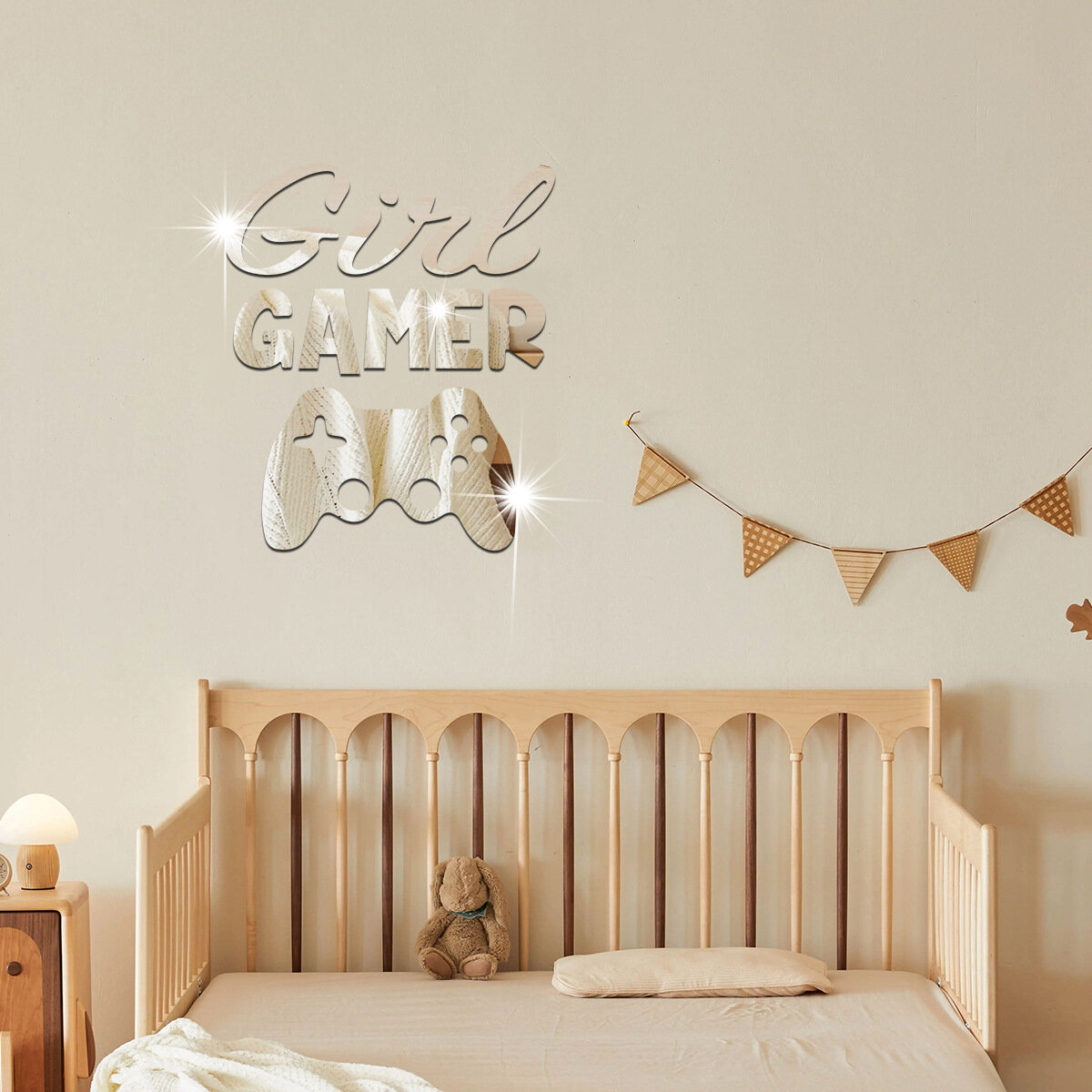 Игровая приставка Английское зеркало акриловая наклейка на стену Amazon внешняя торговля самоклеящаяся спальня