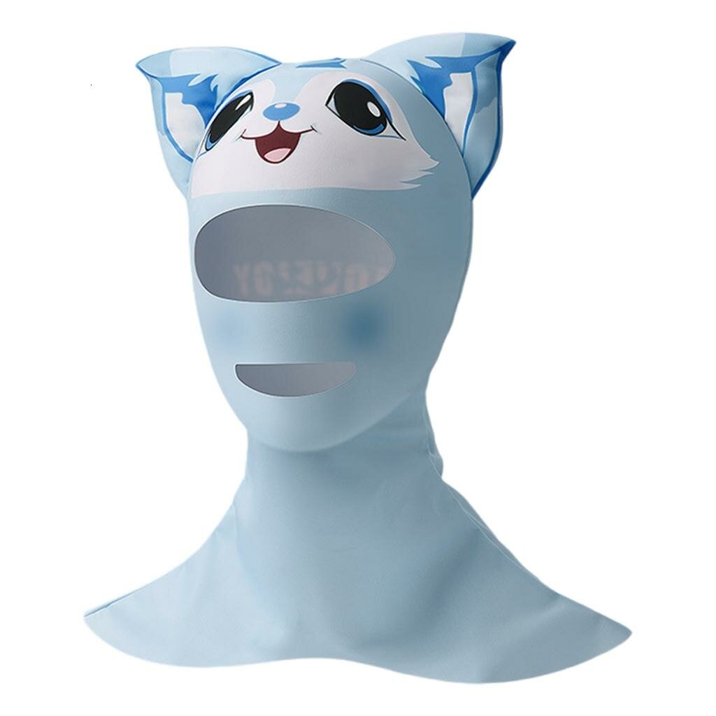 Маска для плавания с полным покрытием лица, поздняя волна синего цвета - M