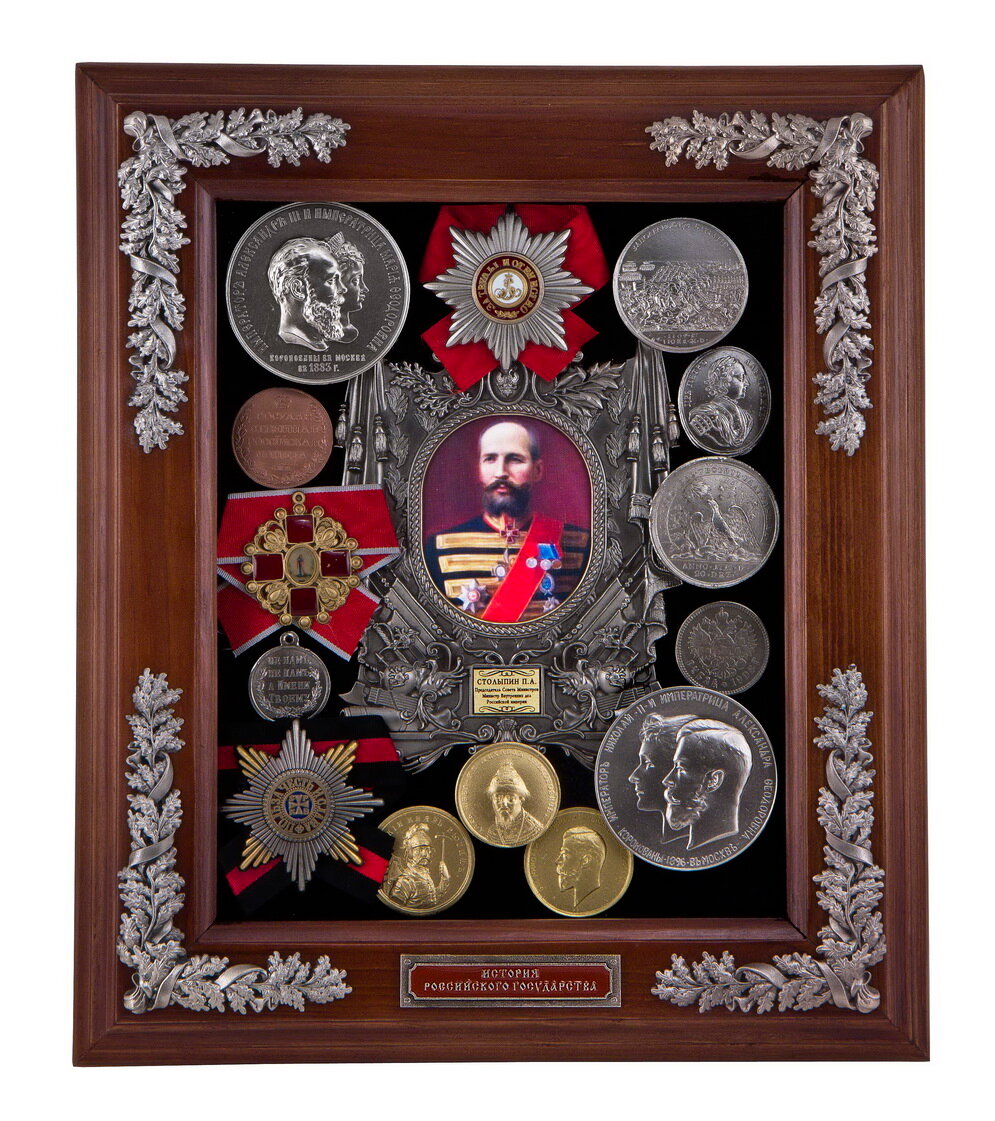 Панно"Столыпин" мал. 34х30х4 см. ПГИ-238мал