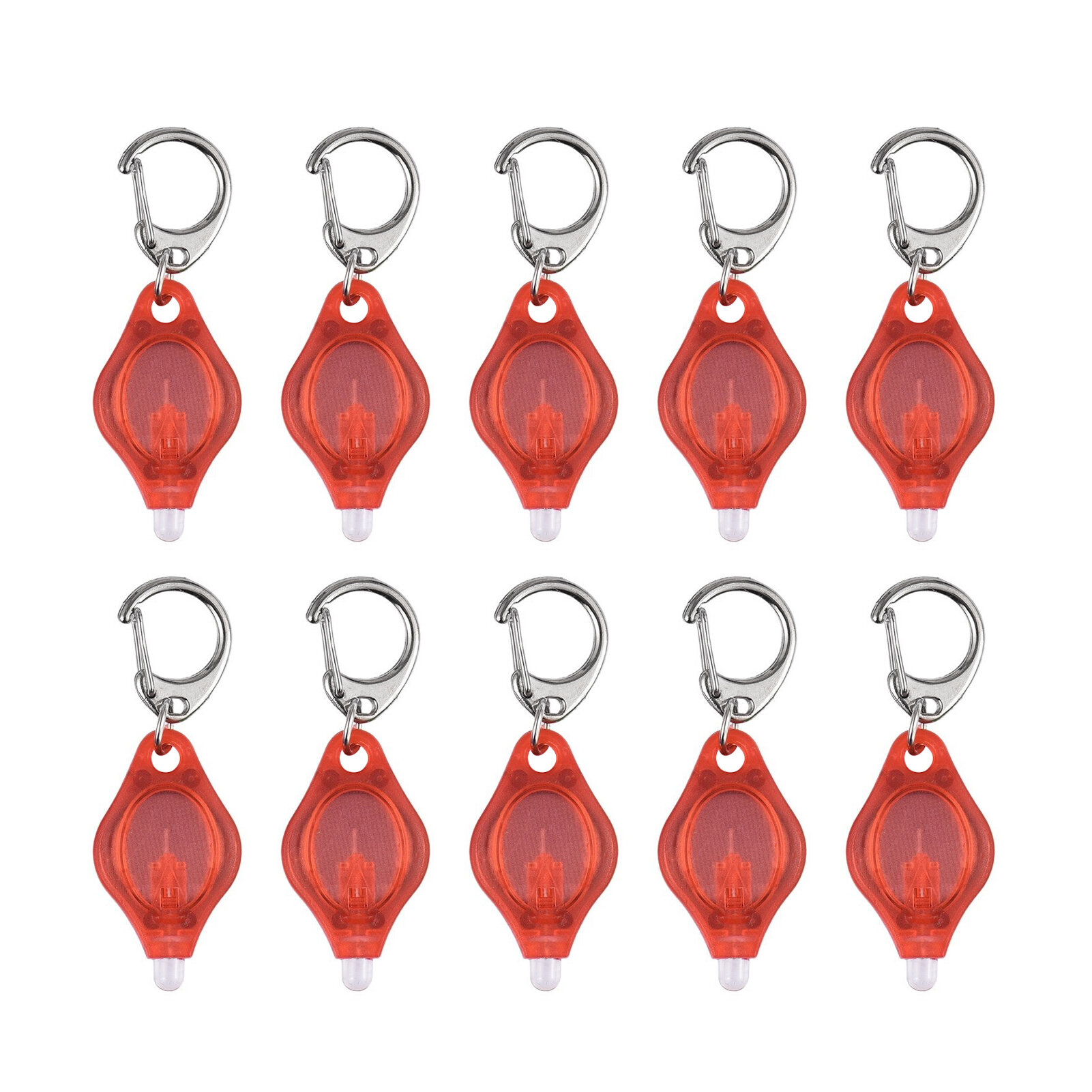 10PCS Мини-фонарик на ключевую цепочку Keyring Light Torch LED, размер 60x22x8mm, вес 8g, батарейка CR2032 3V 240mAh, цвет корпуса Белый Черный Синий Желтый Фиолетовый Красный Зеленый, для туризма похода аварийного освещения рюкзака