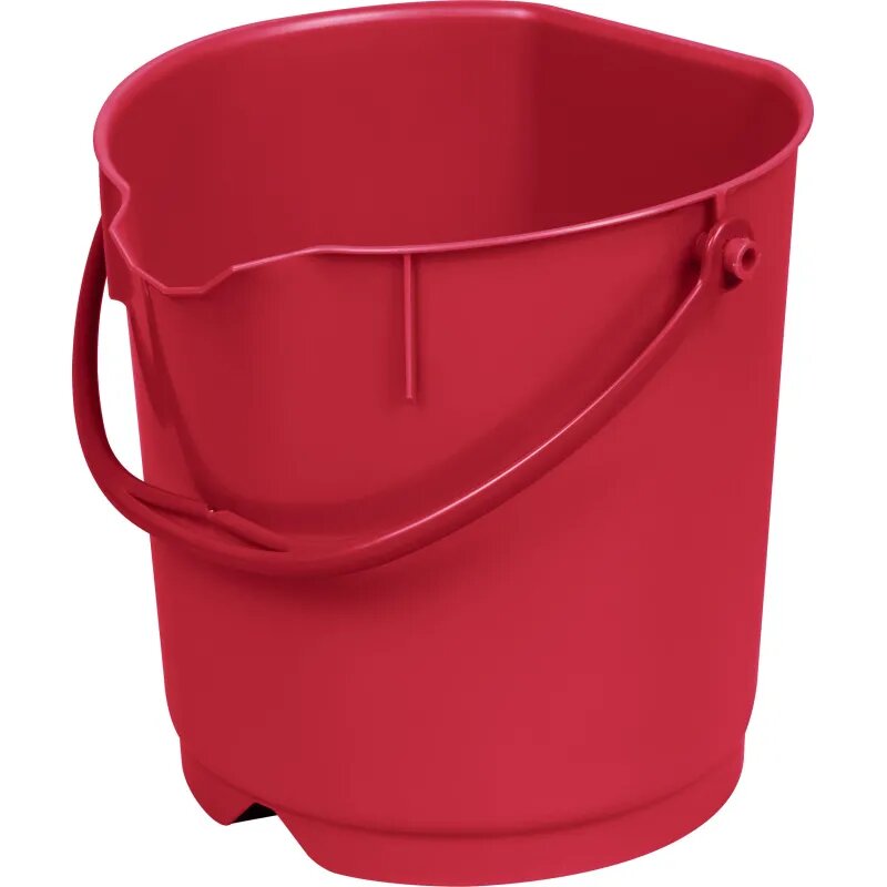 Ведро FBK 9л красное, армир. пластик противоударный, круглое, 80102-3