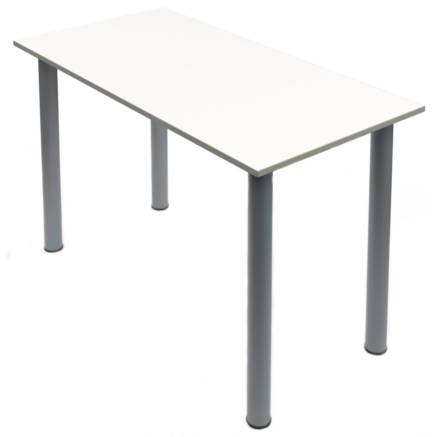 Парта МЕТ_Стол ученич. на круглых опорах 1200х600х760мм бел/сер