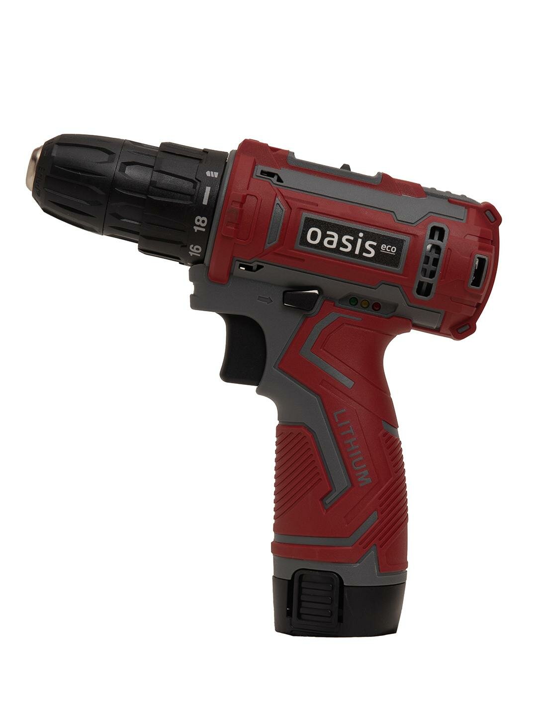 Дрель-шуруповёрт аккум.12В 0-350/1350 об. МИН. Крут. МОМ.25НМ 2 АКК. ЛИТ. ВЕС 1.2КГ IP30 OASIS