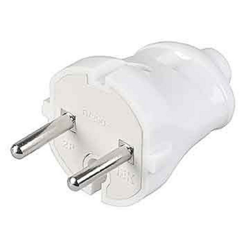 NoNameKM EVP20-06-01-K01 ВПп20-01-Ст Вилка разборная прямая без з/к 6А белая