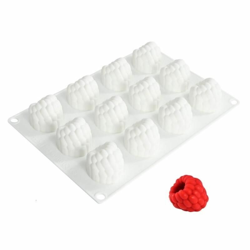 Гибкие формы для выпечки с фруктовым дизайном, - 12 ягод малины