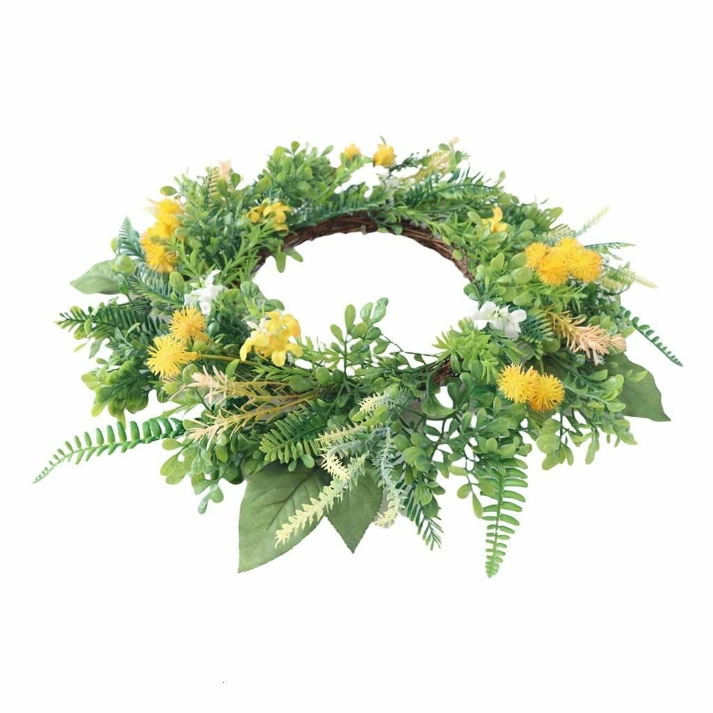 Желто-зеленая гирлянда из колючих шаров