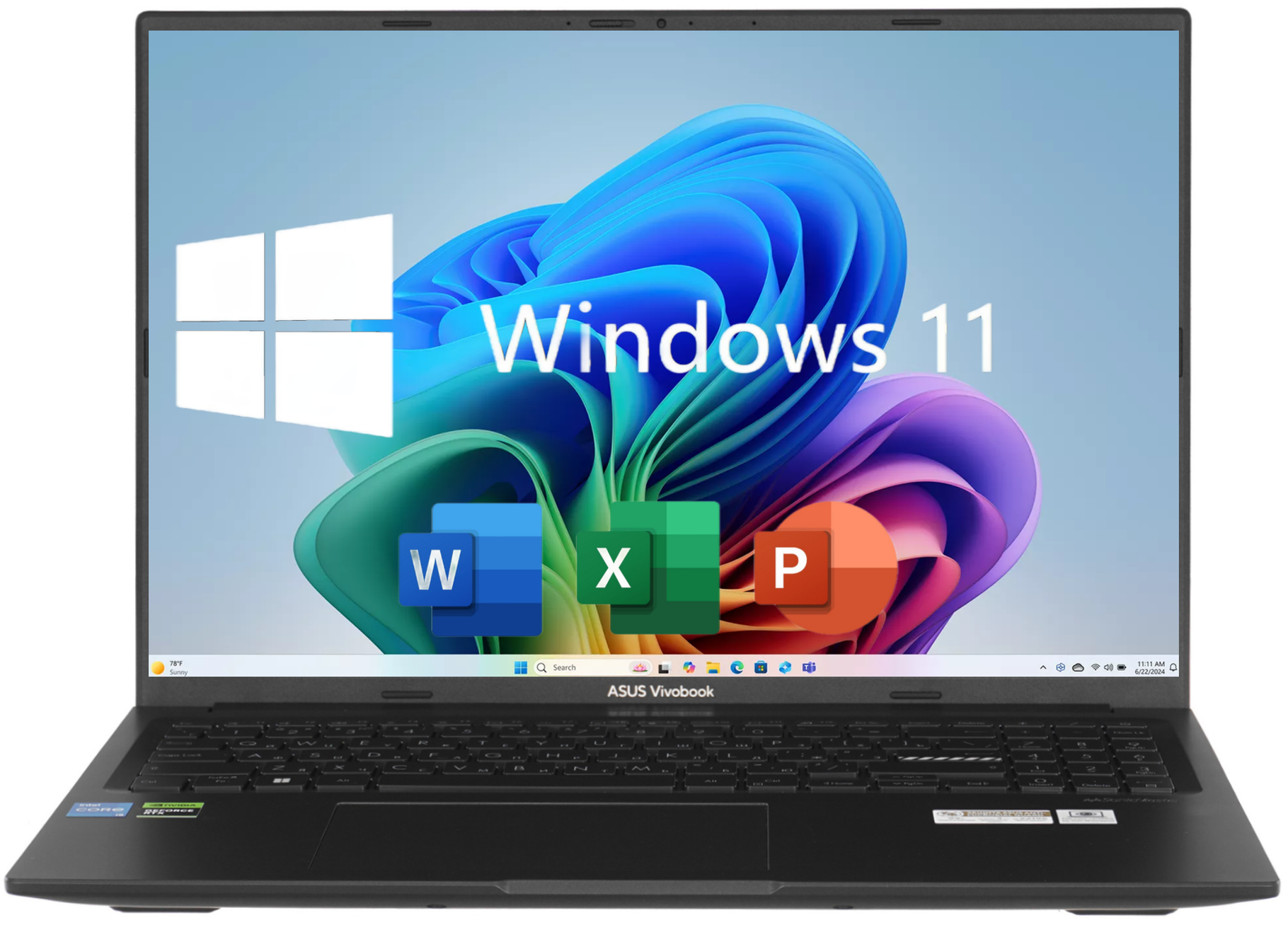 16" Ноутбук Asus VivoBook 16X, 100% sRGB 120Hz, Intel Core i5-12500H (4.5 ГГц), RAM 16 ГБ, SSD 512 ГБ, NVIDIA GeForce RTX 3050, Windows 11 Pro + Office 2021 Pro Plus, Русская раскладка