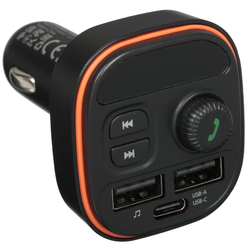 АЗУ Bluetooth FM-Трансмиттер BOROFONE BC59 Heroic car BT FM transmitter (черный)