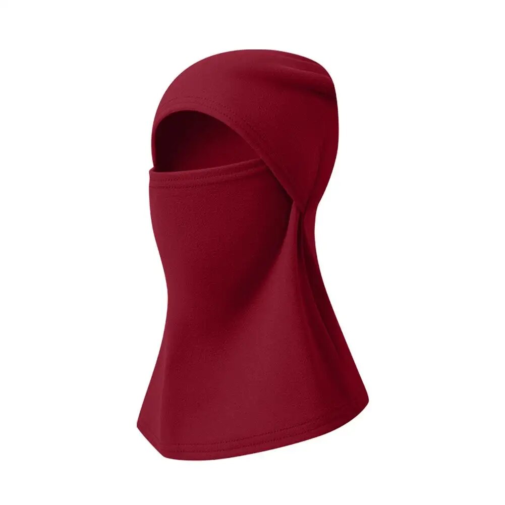 Флисовая зимняя маска-балаклава для велоспорта Бордовый, E