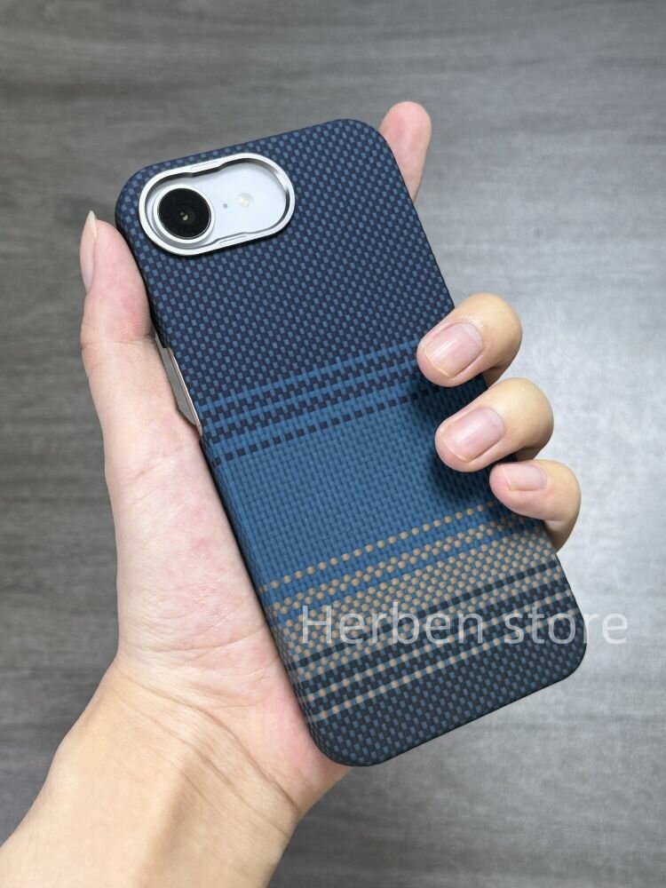 Кевларовый чехол для apple iphone 17e, Ультратонкий защитный чехол из настоящего углеродного волокна