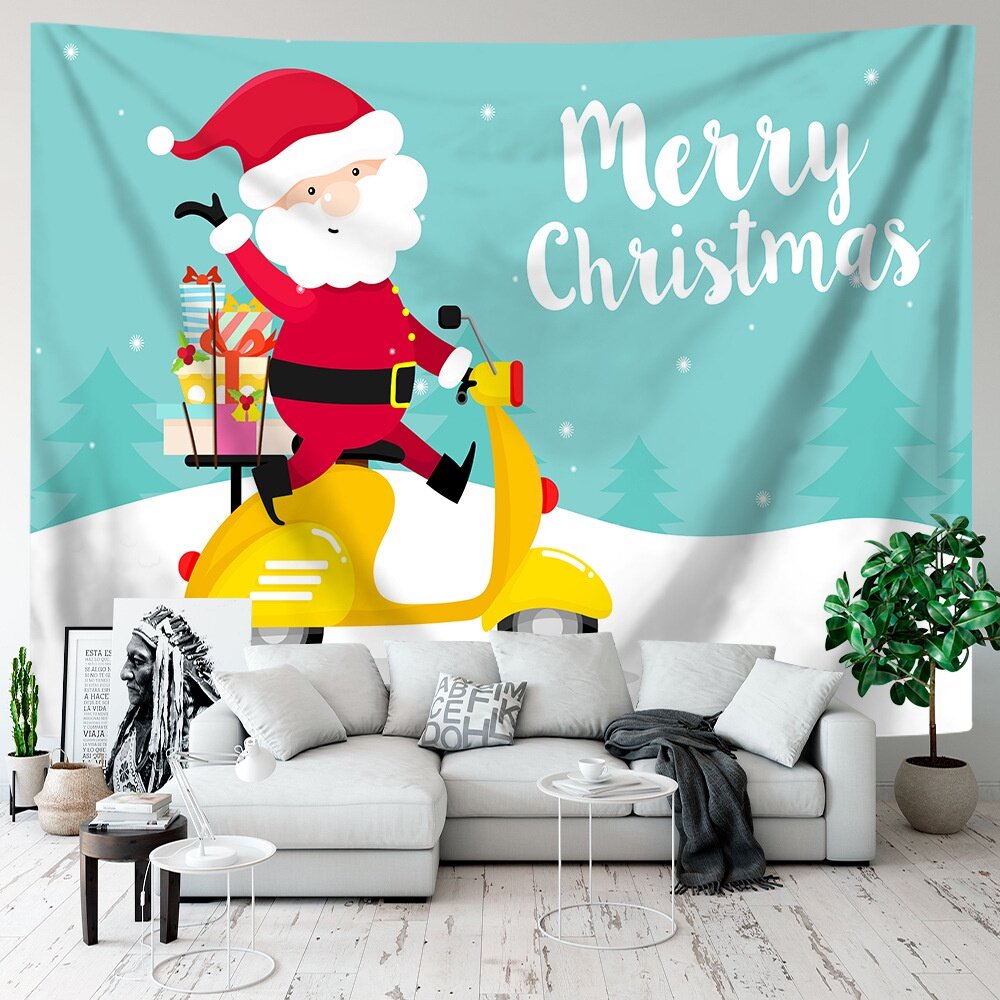 Современный и простой рождественский гобелен для домашнего декора с рисунком Санта-Клауса, стиль G-130*150 см / 51,18*59,06 дюймов