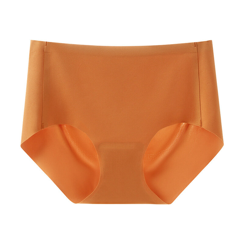 Трусики из ледяного шелка для женщин, бесшовные трусики средней посадки, чистый хлопковый шаг, антибактериальные и дышащие, женское нижнее белье в форме сердца