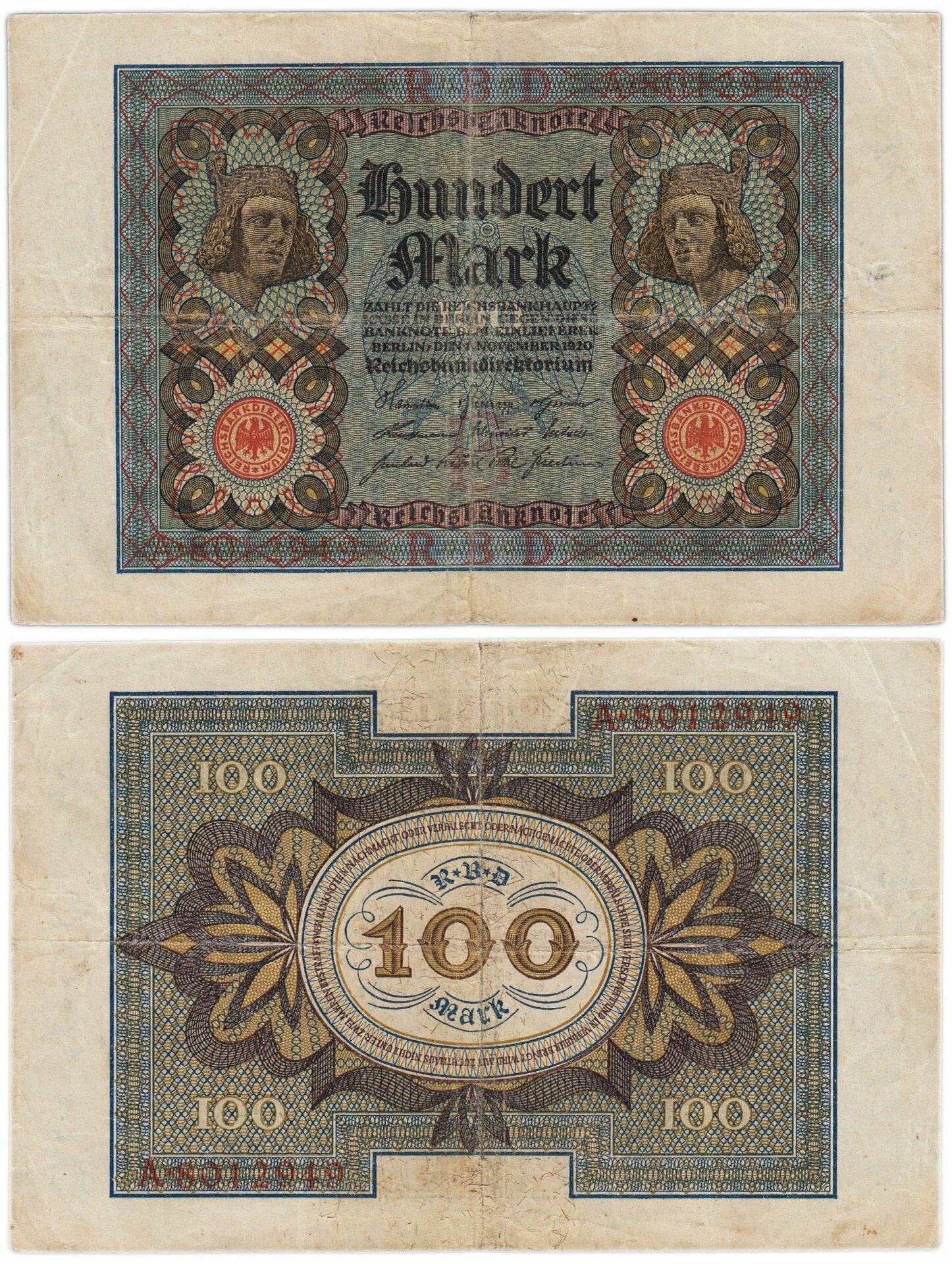Германия 100 марок 1920