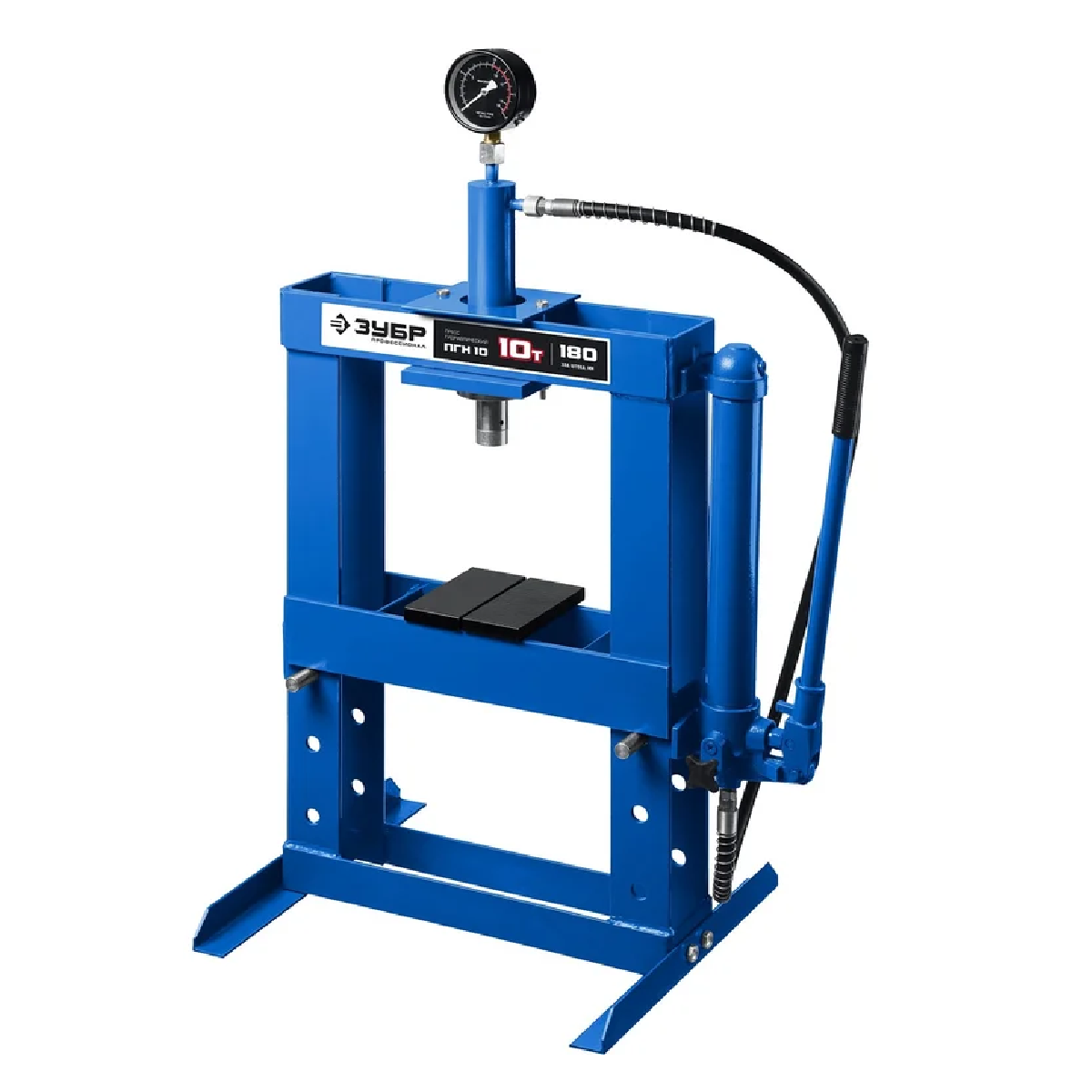 Гидравлический пресс Зубр Профессионал ПГН-10, 10т 43072-10, синий