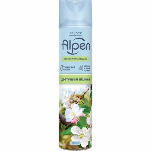 Освежитель воздуха Alpen "Цветущая яблоня", аэрозоль, для ванной, туалетной комнаты и гостиной