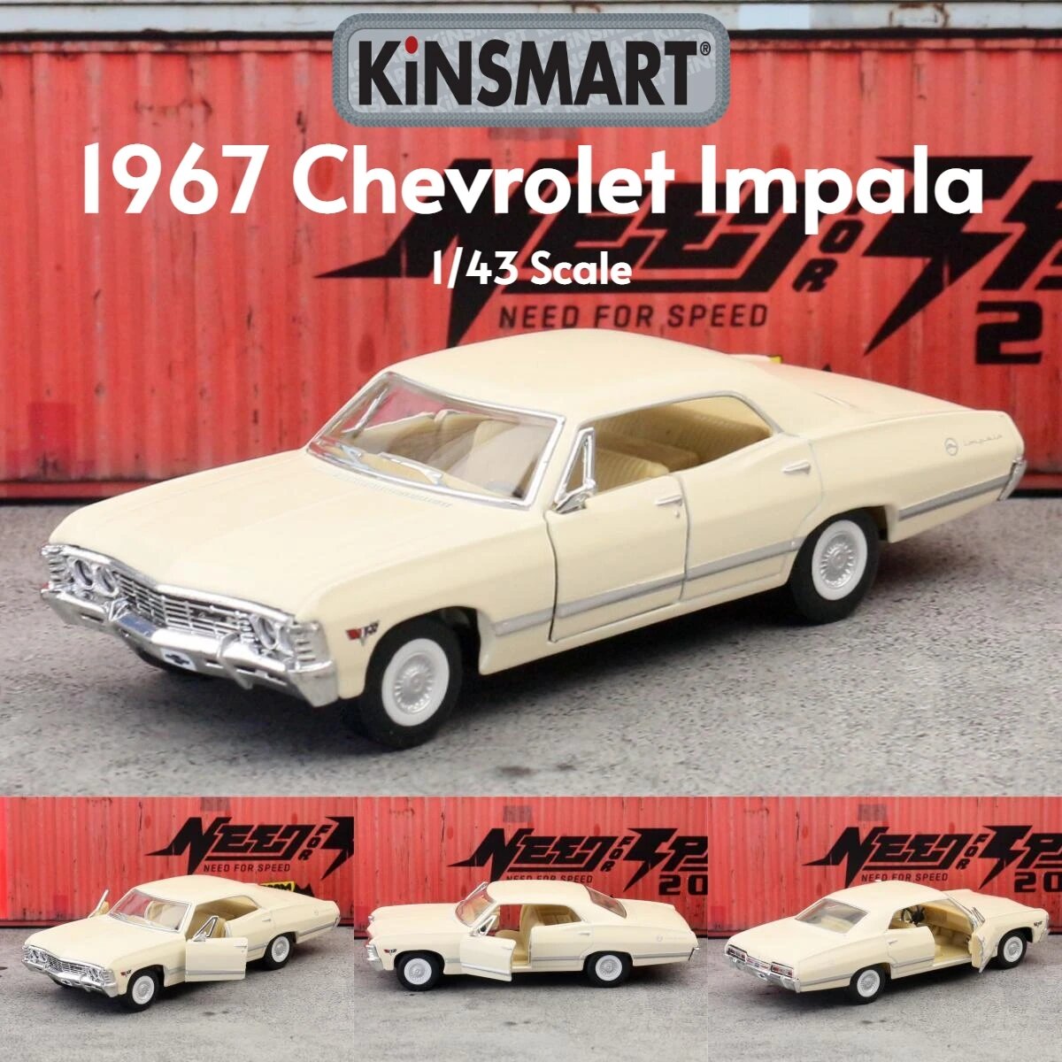 KiNSMART Chevrolet Impala 1967, 1/43, Бежевый