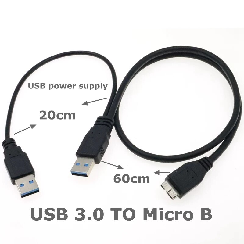 USB 3.0 to Micro B кабель, 60см, 20см, Micro B